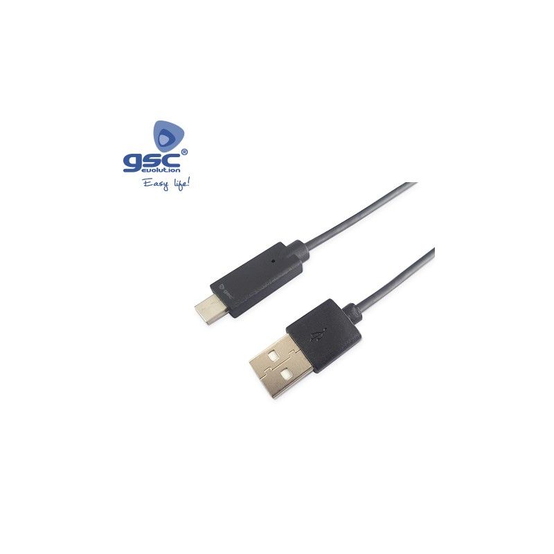 Cable USB macho a USB Tipo C macho 3.0 - 1,5M GSC 001402969 | Leroy Merlin