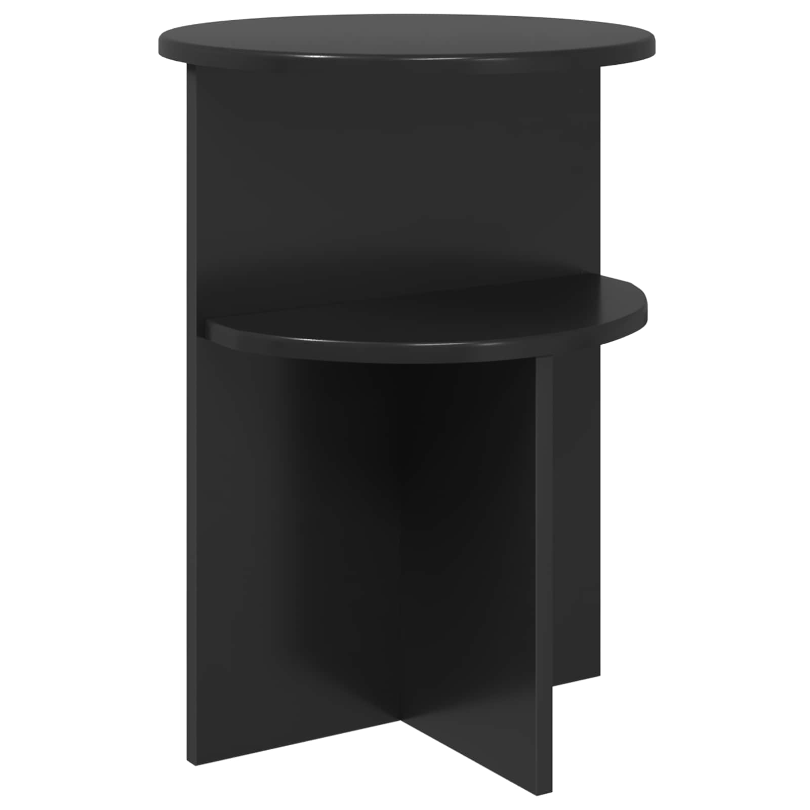 Table d'appoint Chêne noir Ø 39,5 x 55 cm Bois d'ingénierie | Leroy Merlin
