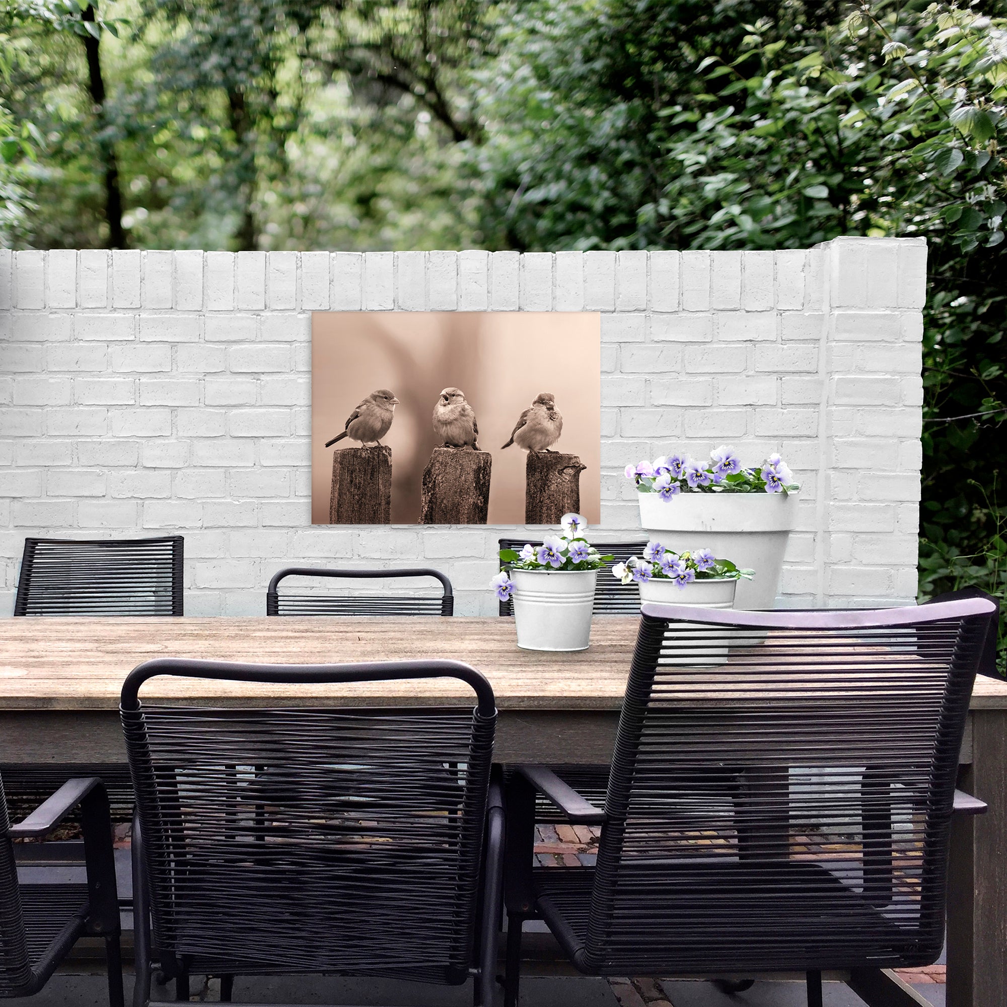 Poster de Jardin L'Aubade 50 x 70cm Marron | Leroy Merlin