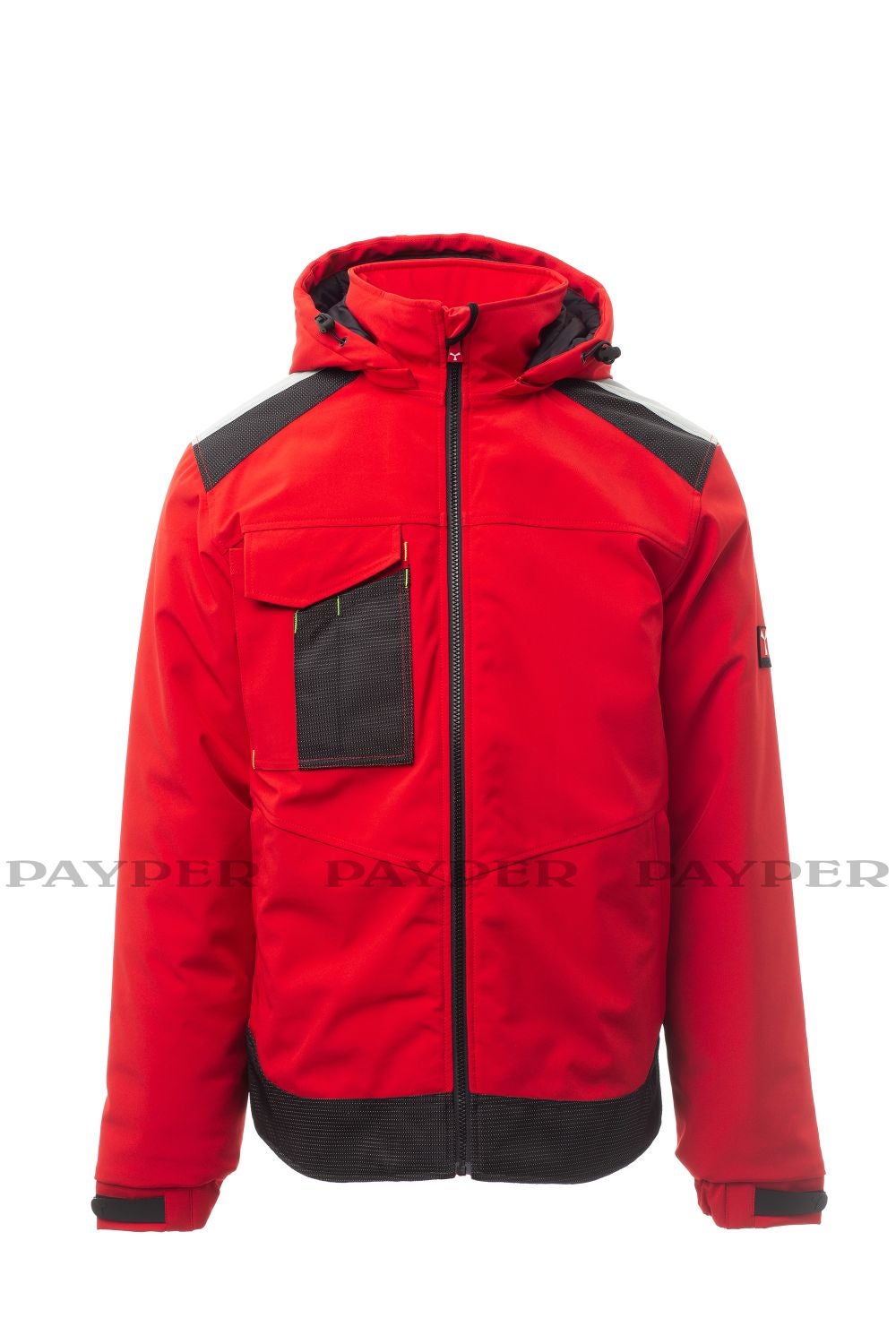 Veste soft-shell rembourrée pour homme avec capuche, PERFORMER PAD de marque PAYPER - Rouge ...