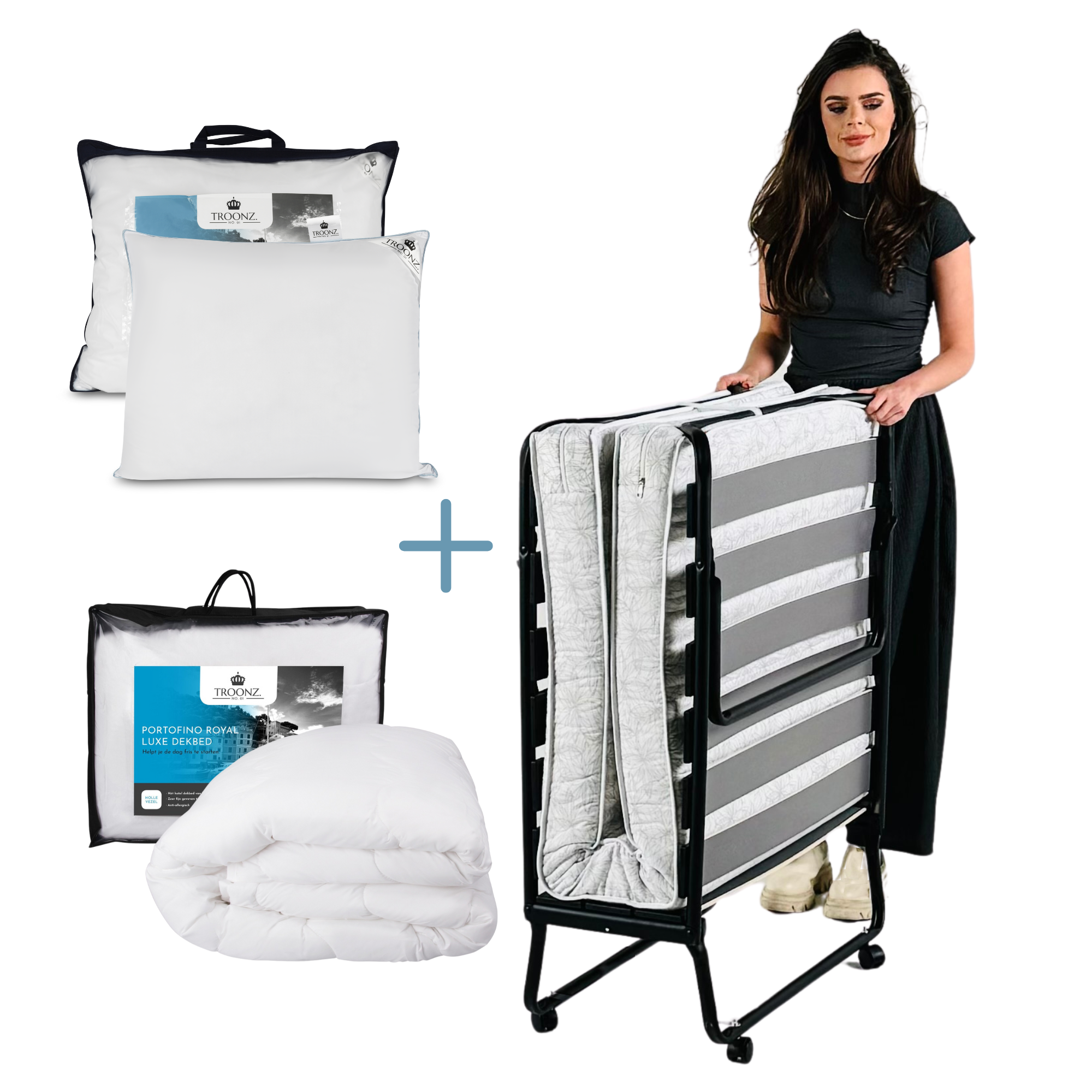 Lit Pliant - Morena Royal - Lit d'Invité - 90 x 200 CM - Lit Pliable ...