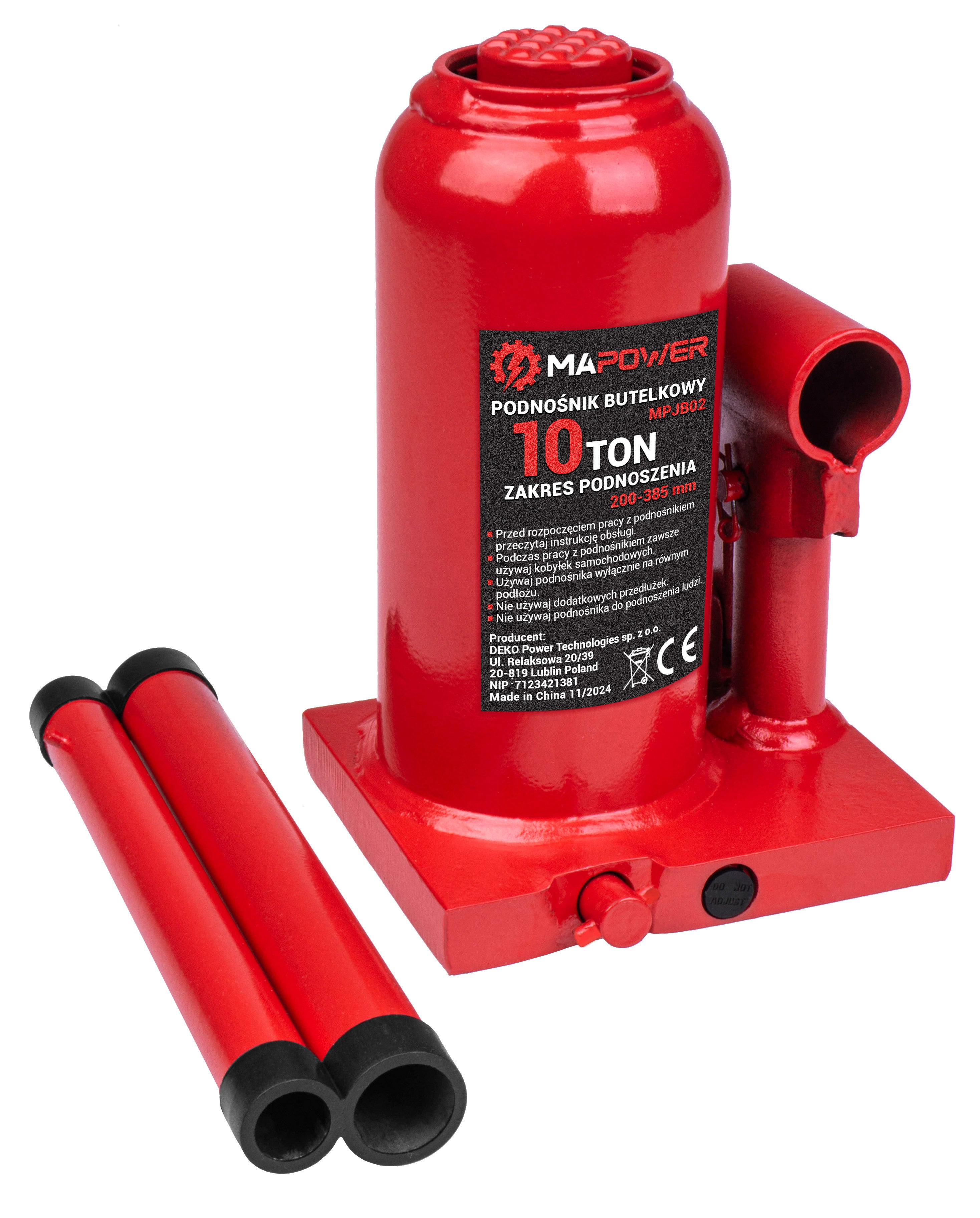 Podnośnik samochodowy hydrauliczny MAPOWER MPJB02 słupkowy butelkowy ...