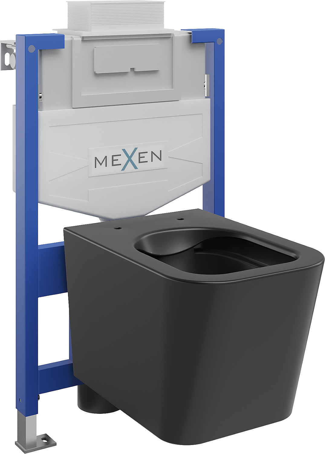 Ensemble WC encastré Mexen Fenix XS-U avec cuvette WC Teo, noir mat ...