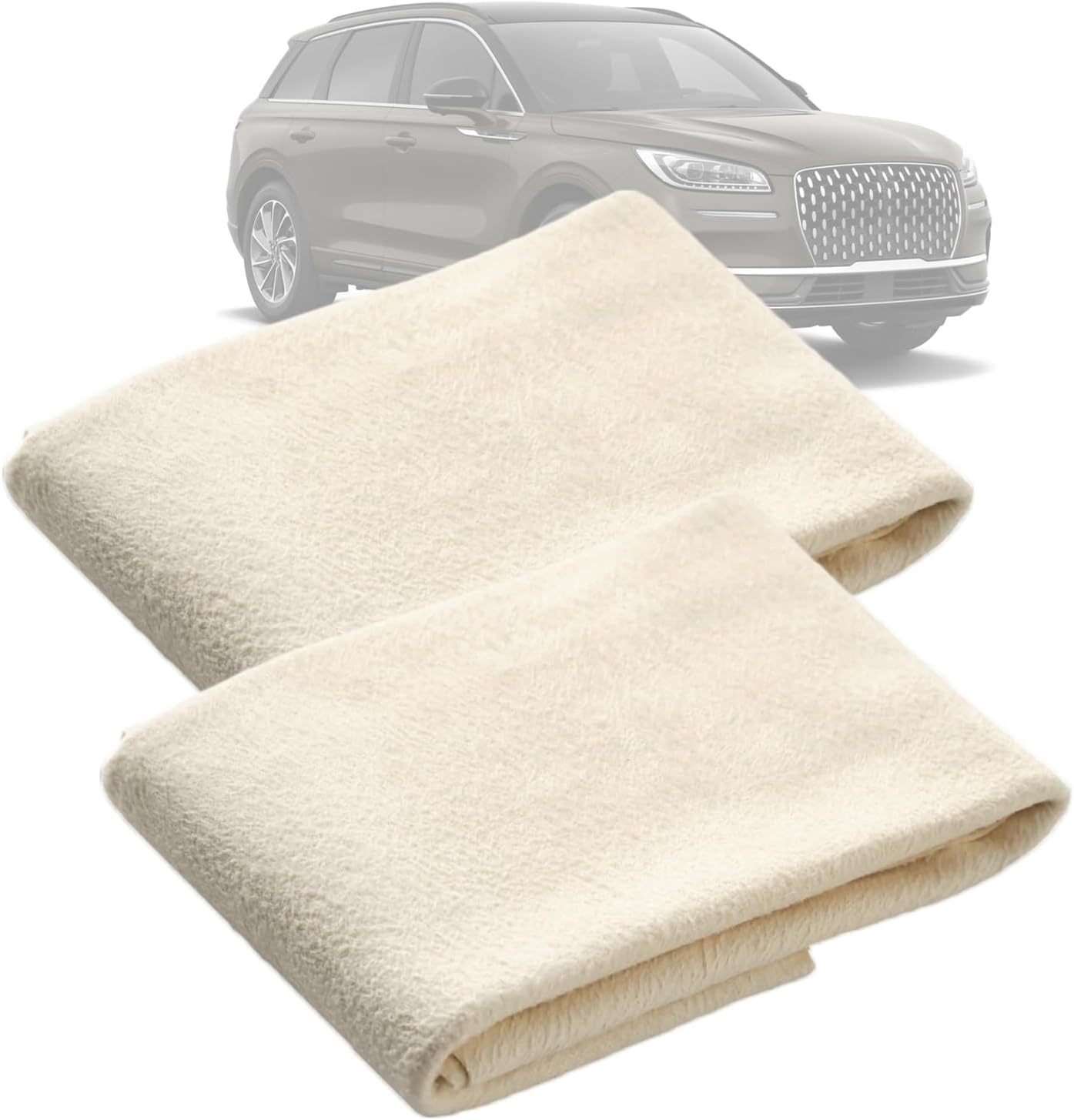 Paños de gamuza natural para coche (2 piezas, 40 x 30 cm): paño de ...