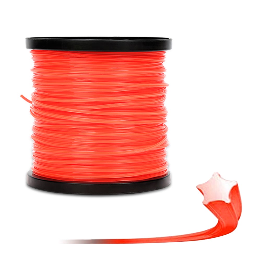 Hilo de corte de nailon de 100 m y 2,4 mm, redondo, color naranja ...