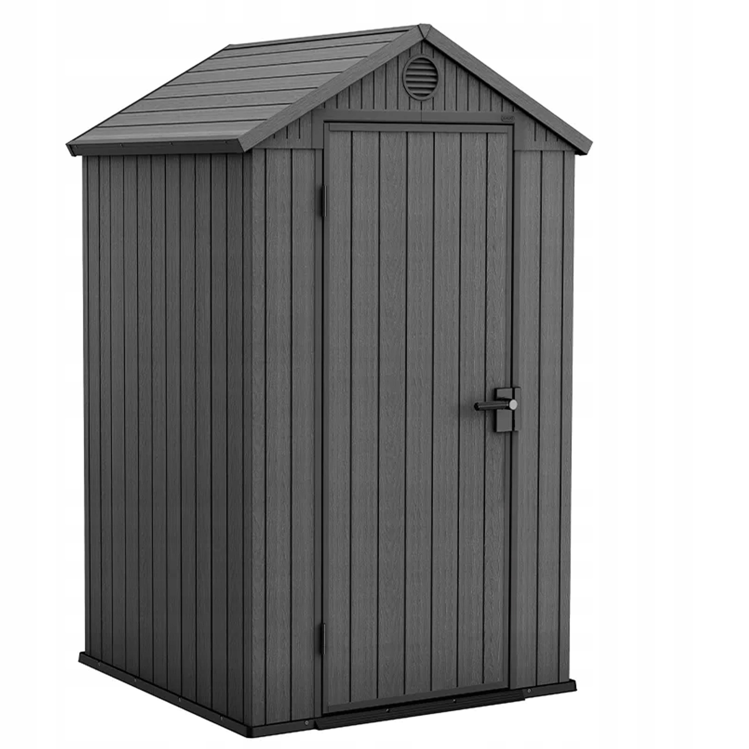 KETER Caseta de exterior Darwin 4x4 125,8x116,7x205 cm y 1,5m2 - Gris ...