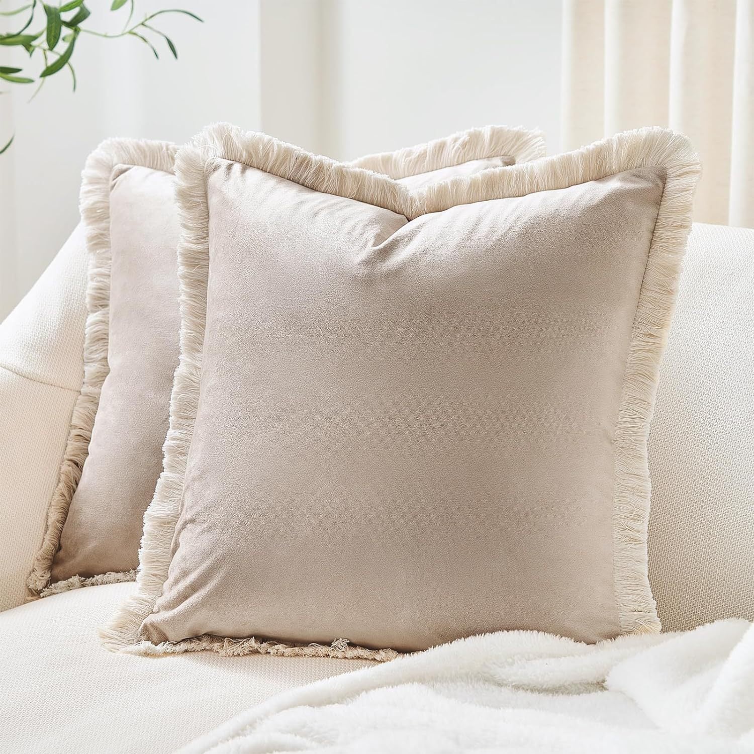 Coussins de canapé en velours hollandais, style Instagrammable, housses ...