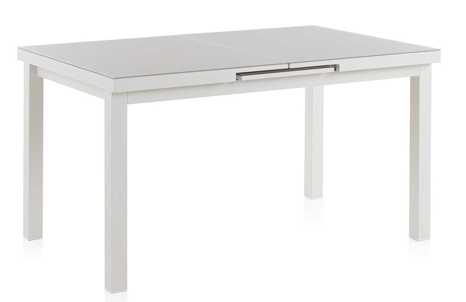 Table Extensible En Aluminium Avec Verre 140/180X90Cm | Leroy Merlin
