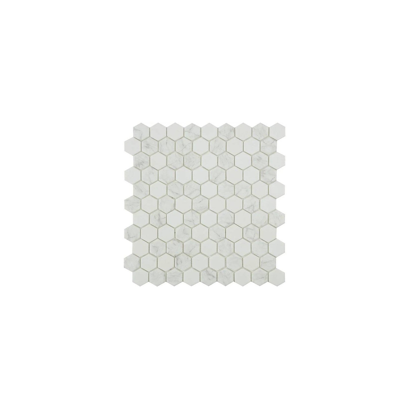 Mosaïque de pâte de verre ANTARTICA effet marbre hexagonales - Flake ...