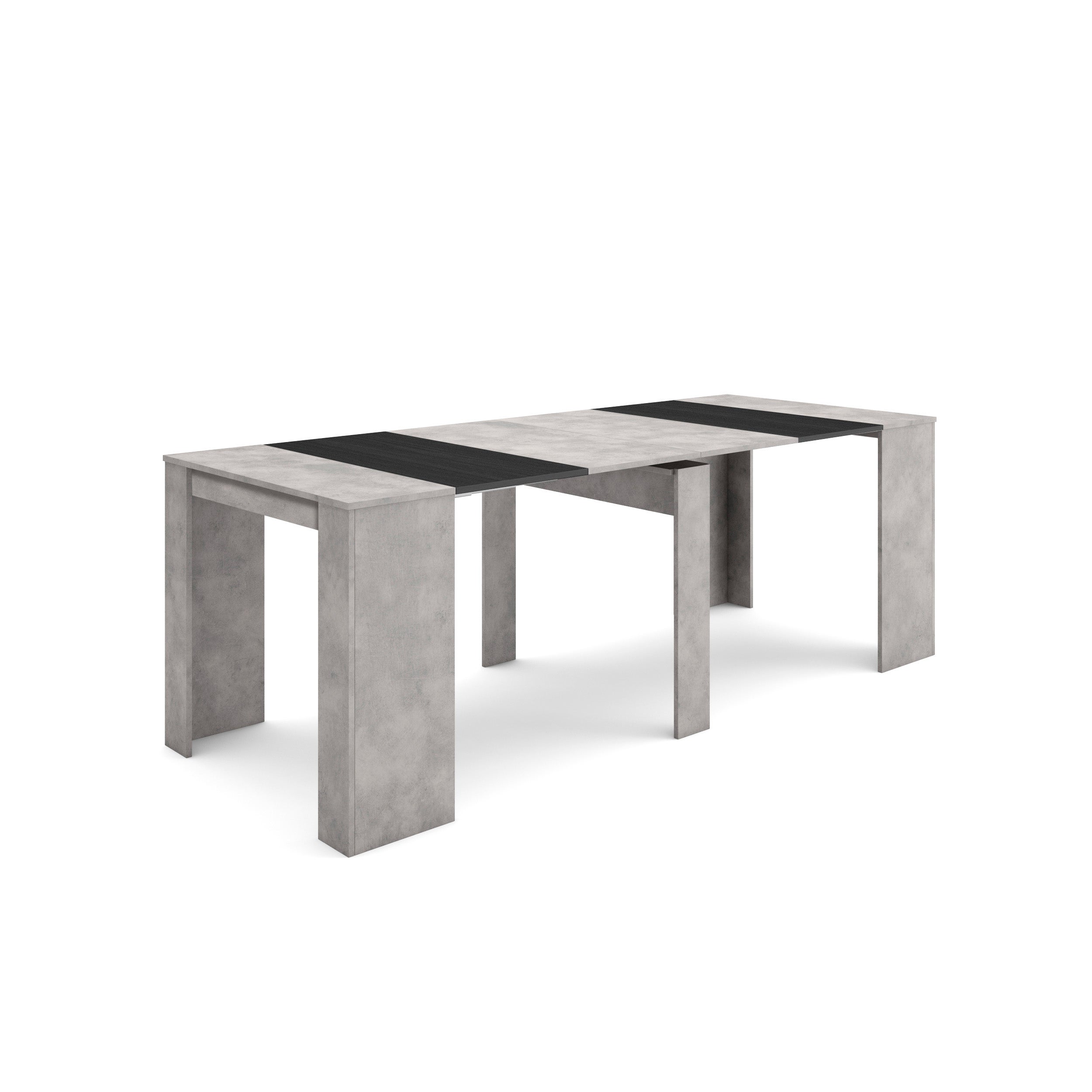 Table console extensible, 222x90x77cm, Pour 10 personnes, Table à ...