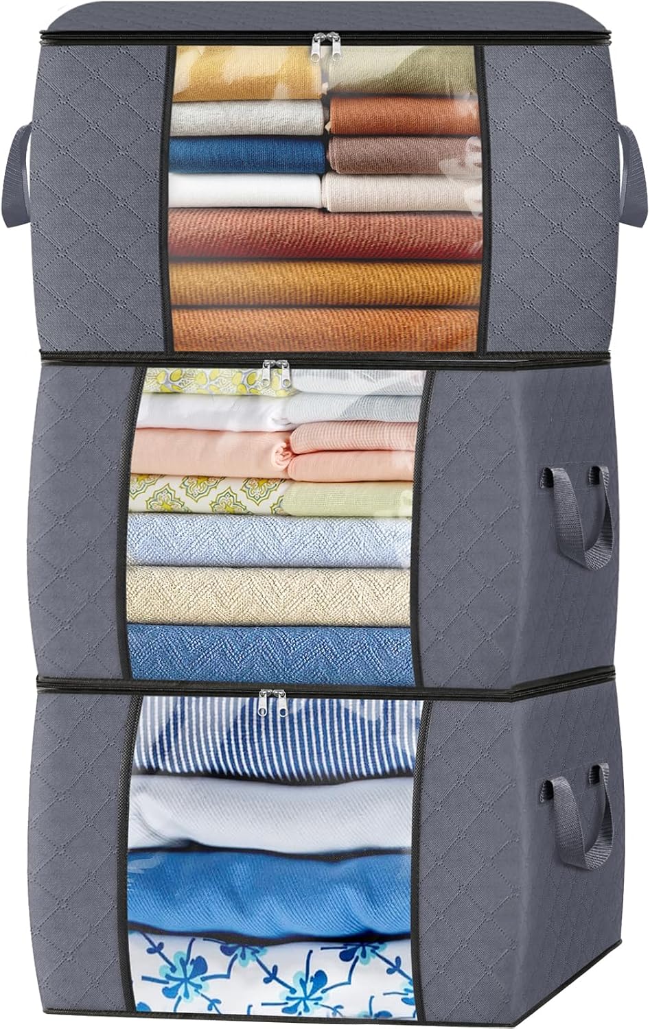 Bolsas plegables para guardar ropa (paquete de 3, 90 l) para organizar ...