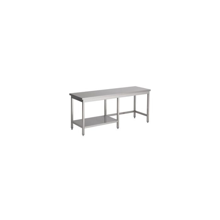 Table Inox Pro Avec Demi Etagère - Gamme 800 - Combisteel - l290- L120 ...