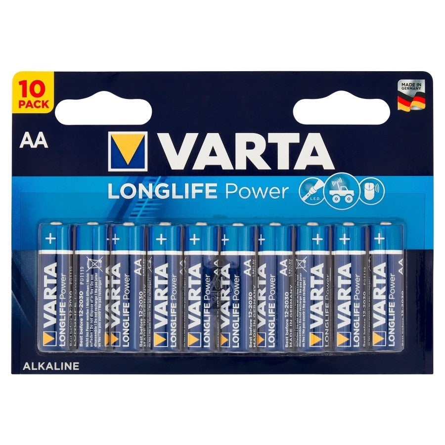 Piles alcalines jetables Varta High Energy AA, paquet de 10 | Leroy Merlin