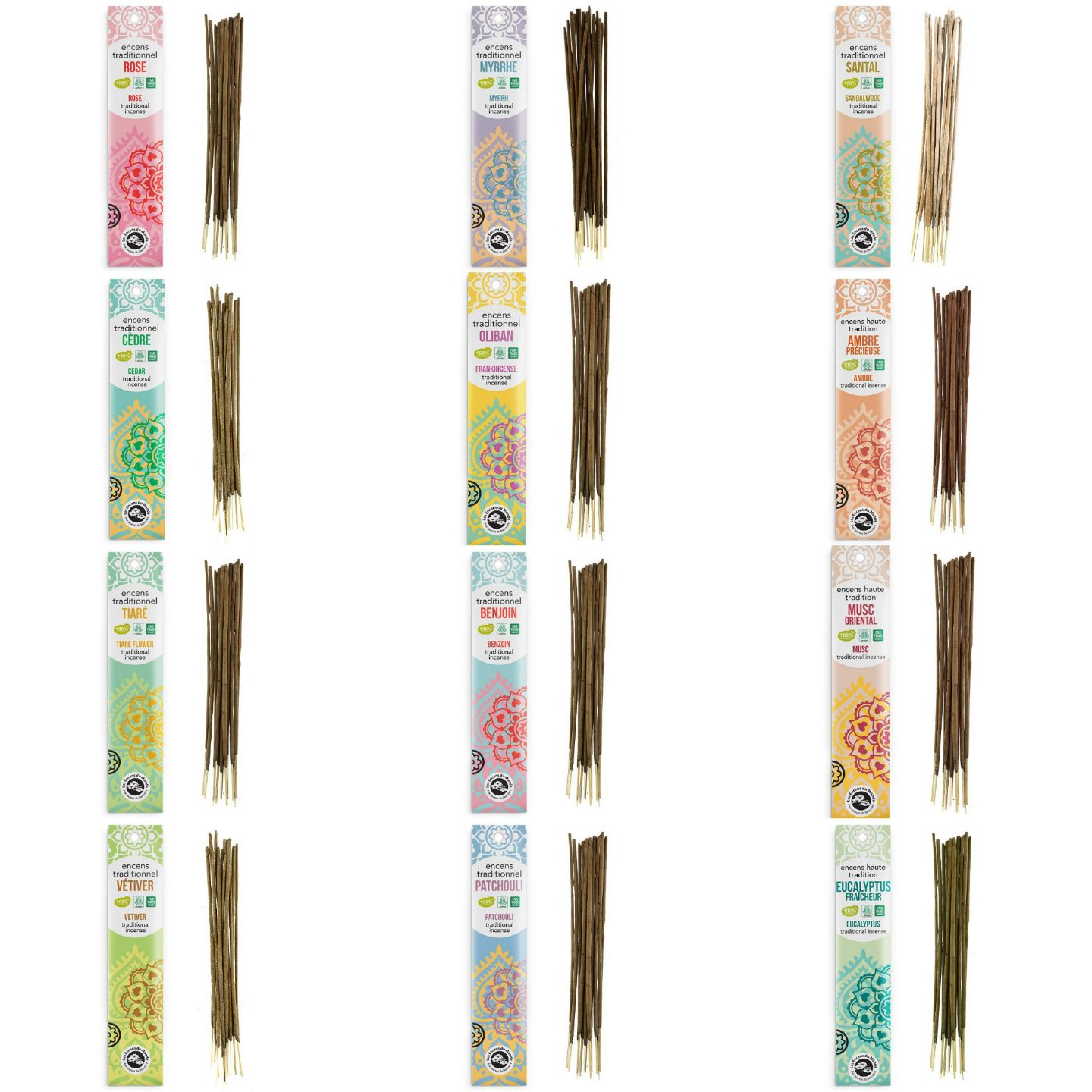 Coffret Encens Traditionnels Indien - Gamme complète - 12 x 20 ...