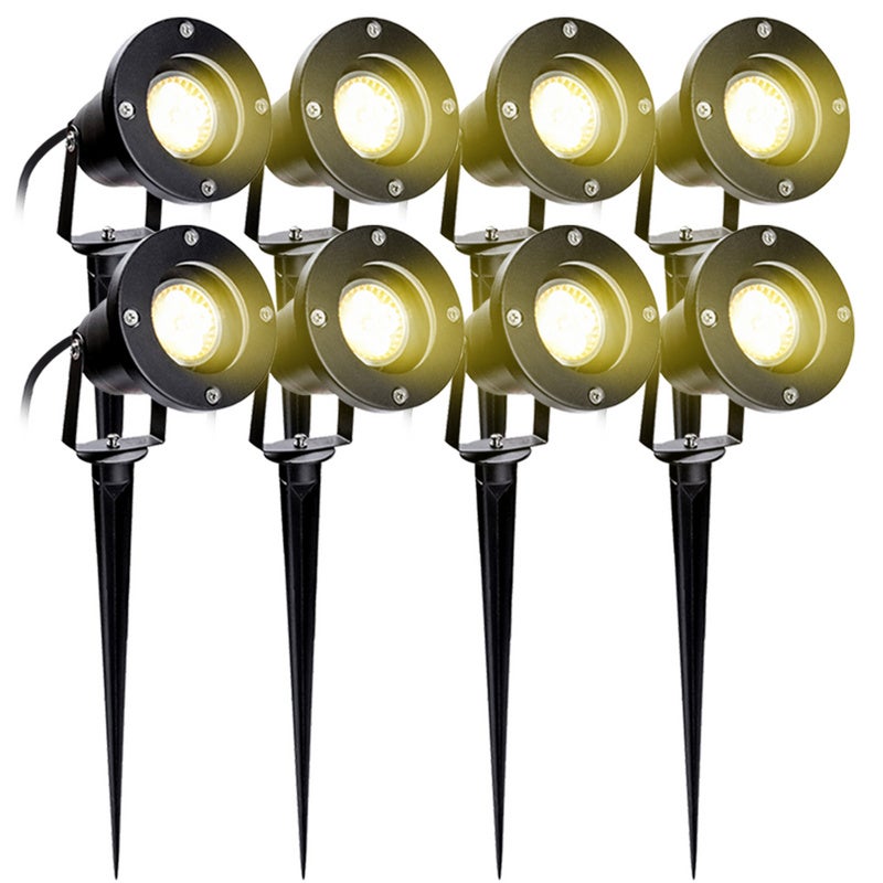 8X Garden Spot LED Exterior Spot White White LED IP65 Garden Light 4W ...