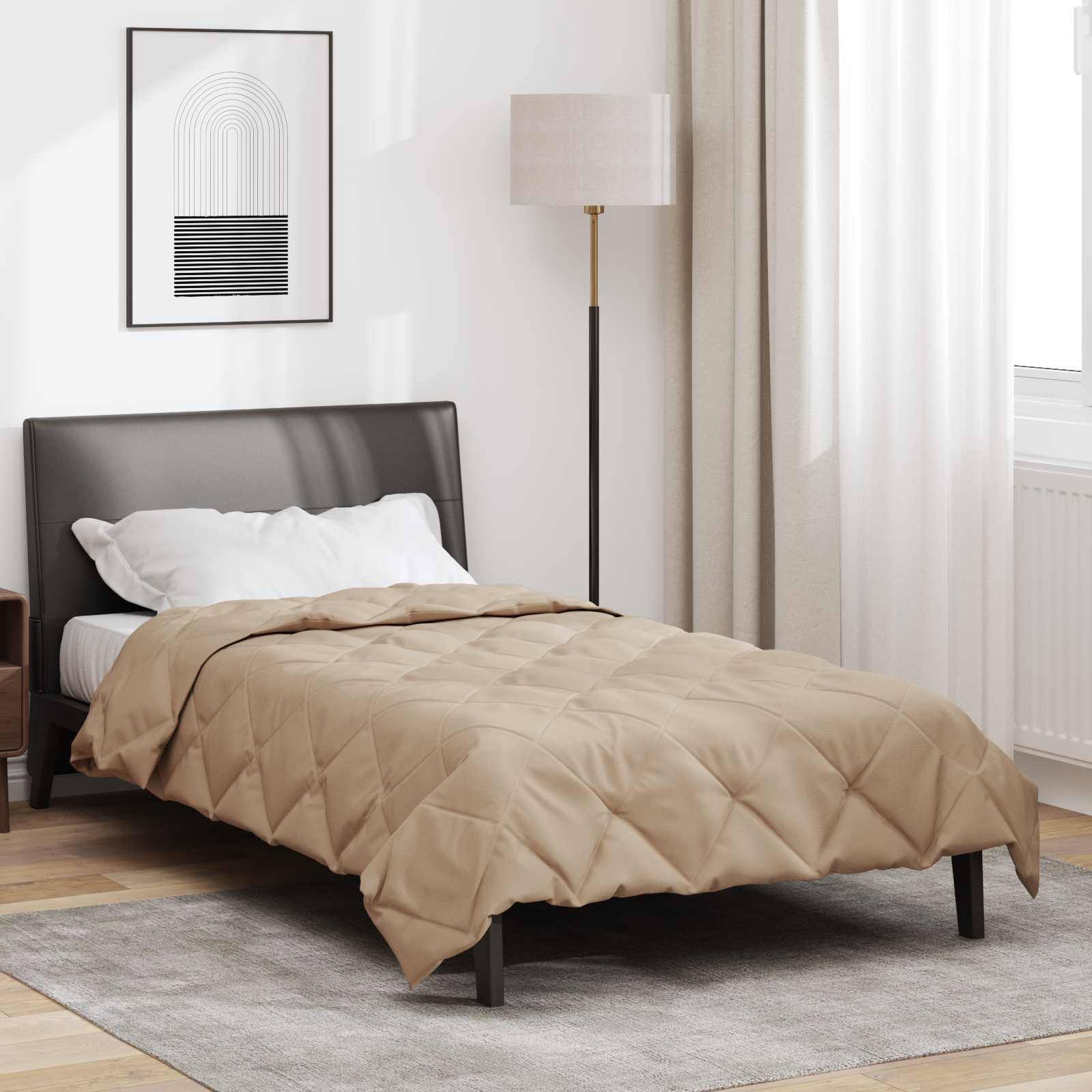 Edredón de Todo el Año Taupé 220 x 135 cm Microfibra | Leroy Merlin