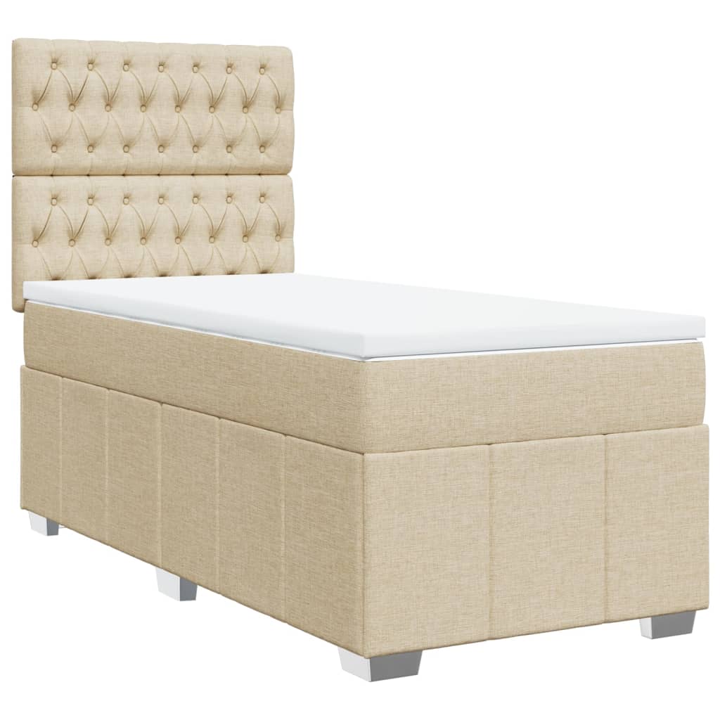 Cama para adulto | Cama individual | Cama box spring con colchón tela ...