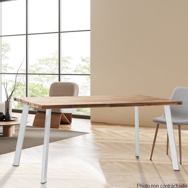 Pied de table incliné industriel blanc | Leroy Merlin