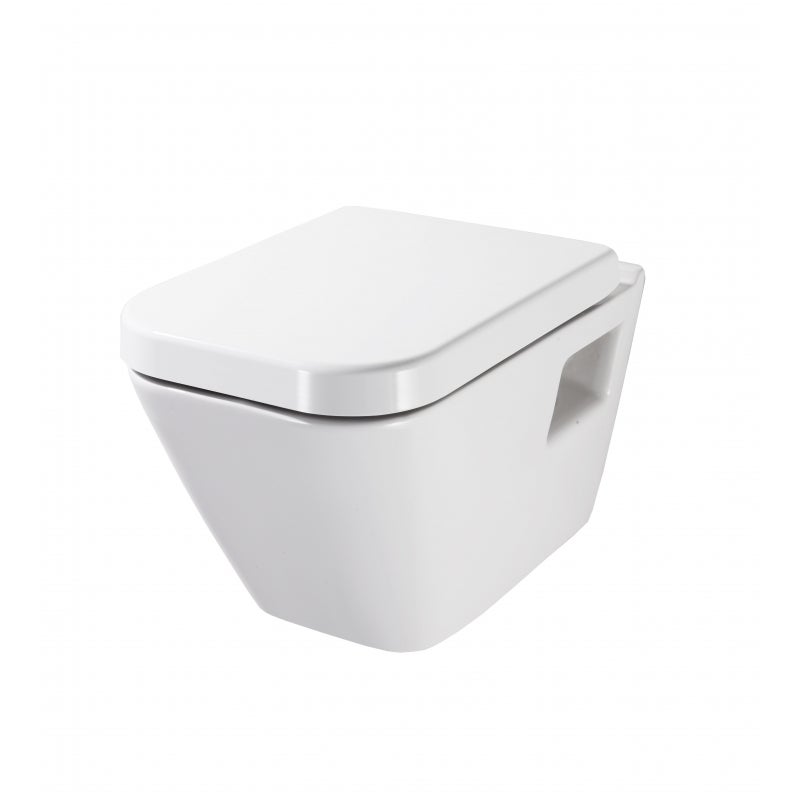 Cuvette WC suspendu avec bride forme rectangulaire - Diagonal | Bricoman
