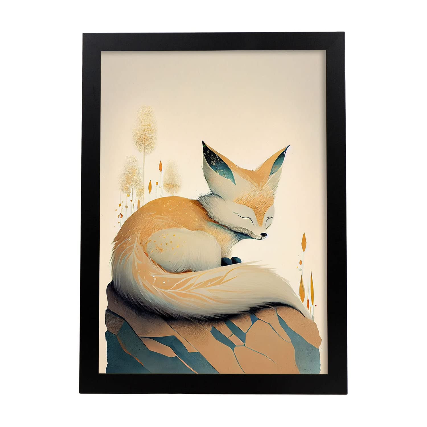 Nacnic Affiche Renard Du Fennec Dans Le Style Précisionnisme ...