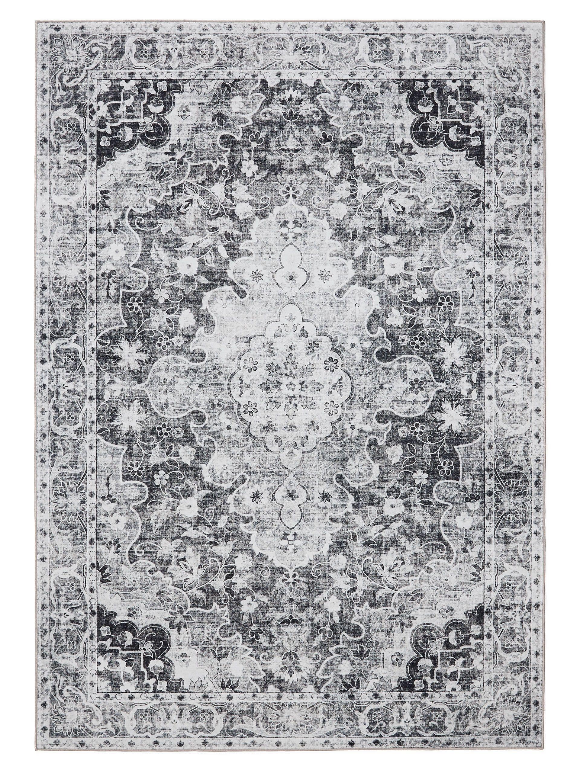 BENUTA - Tapis lavable George anthracite 60x120 cm | Leroy Merlin