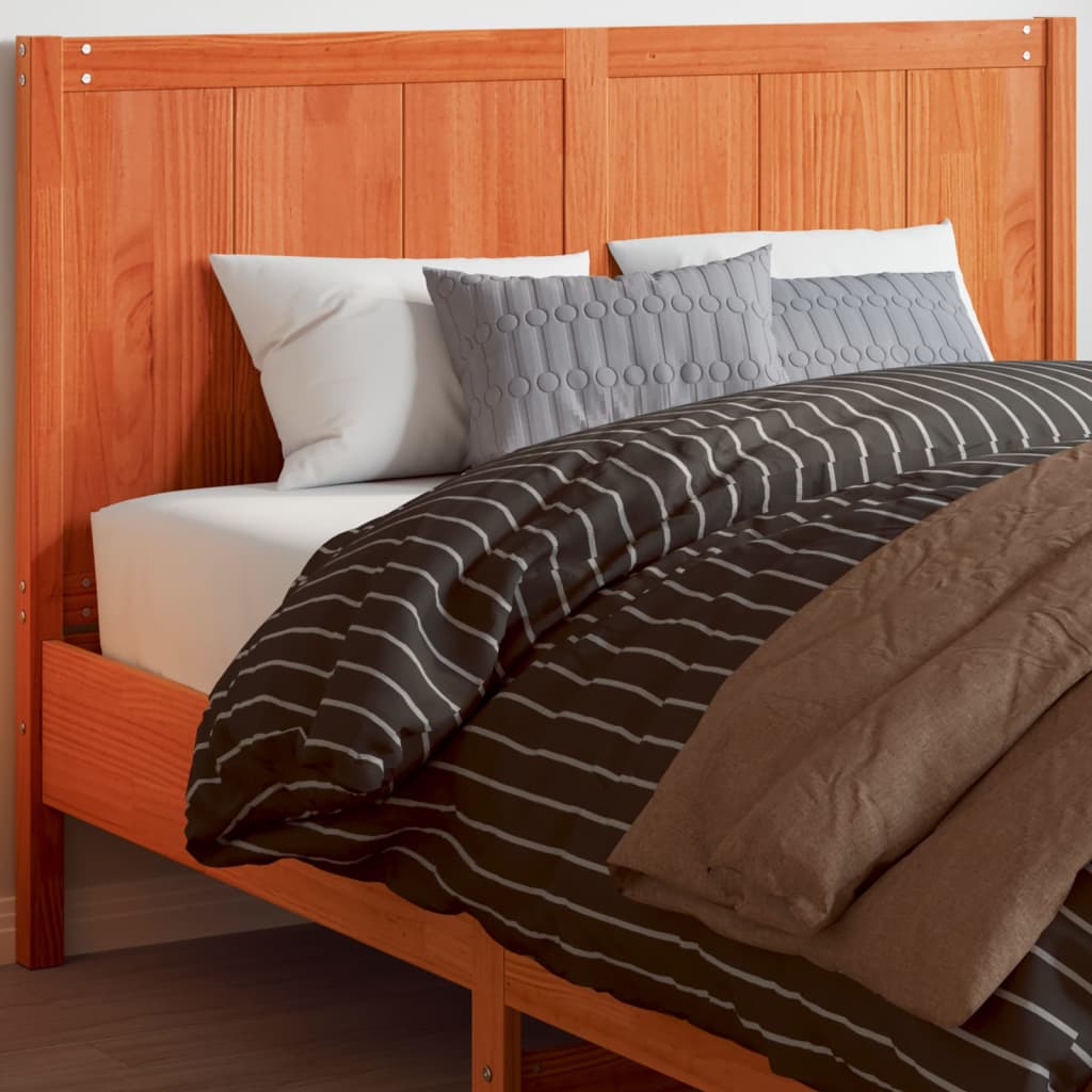 Maison Exclusive - Cabecero de cama madera maciza de pino marrón cera ...