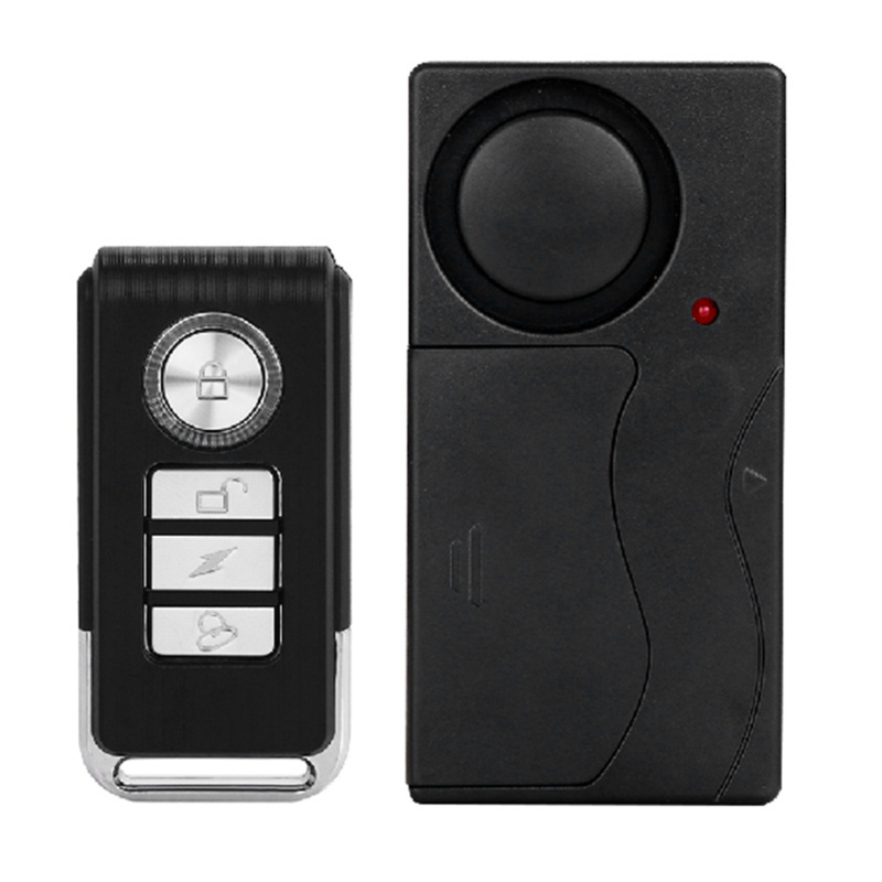 110dB Bike Alarm Wireless Vibration Motion Sensor Motorcycle Bicycle ...