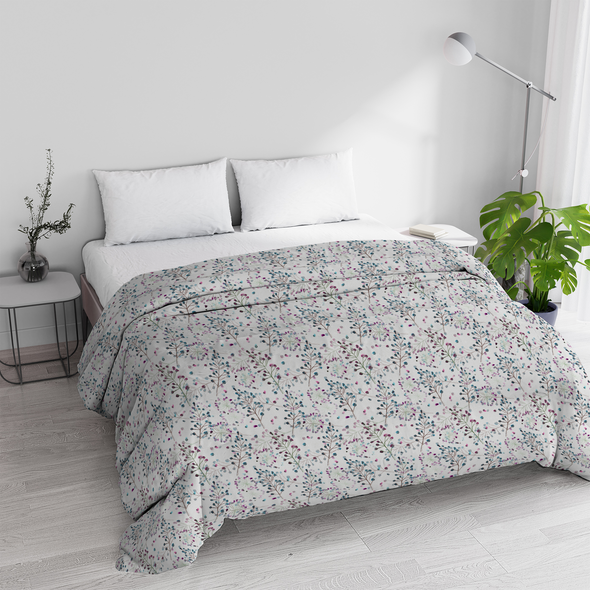 Couette d'hiver Basic, imprimée, 2 places, 250x245 cm, flor | Leroy Merlin