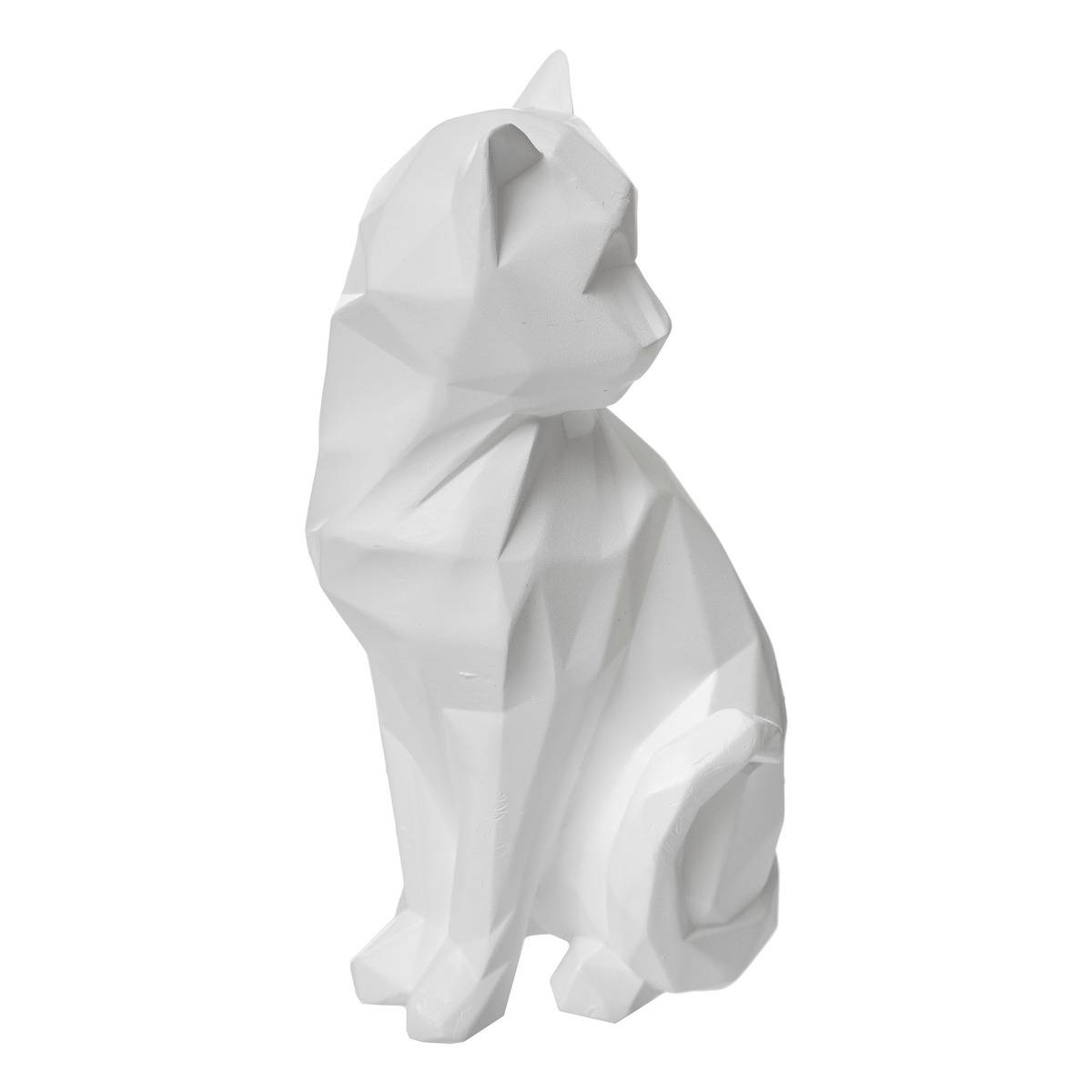Atmosphera - "Estatuilla ""Chat"" resina - blanco - H20 cm" | Leroy Merlin