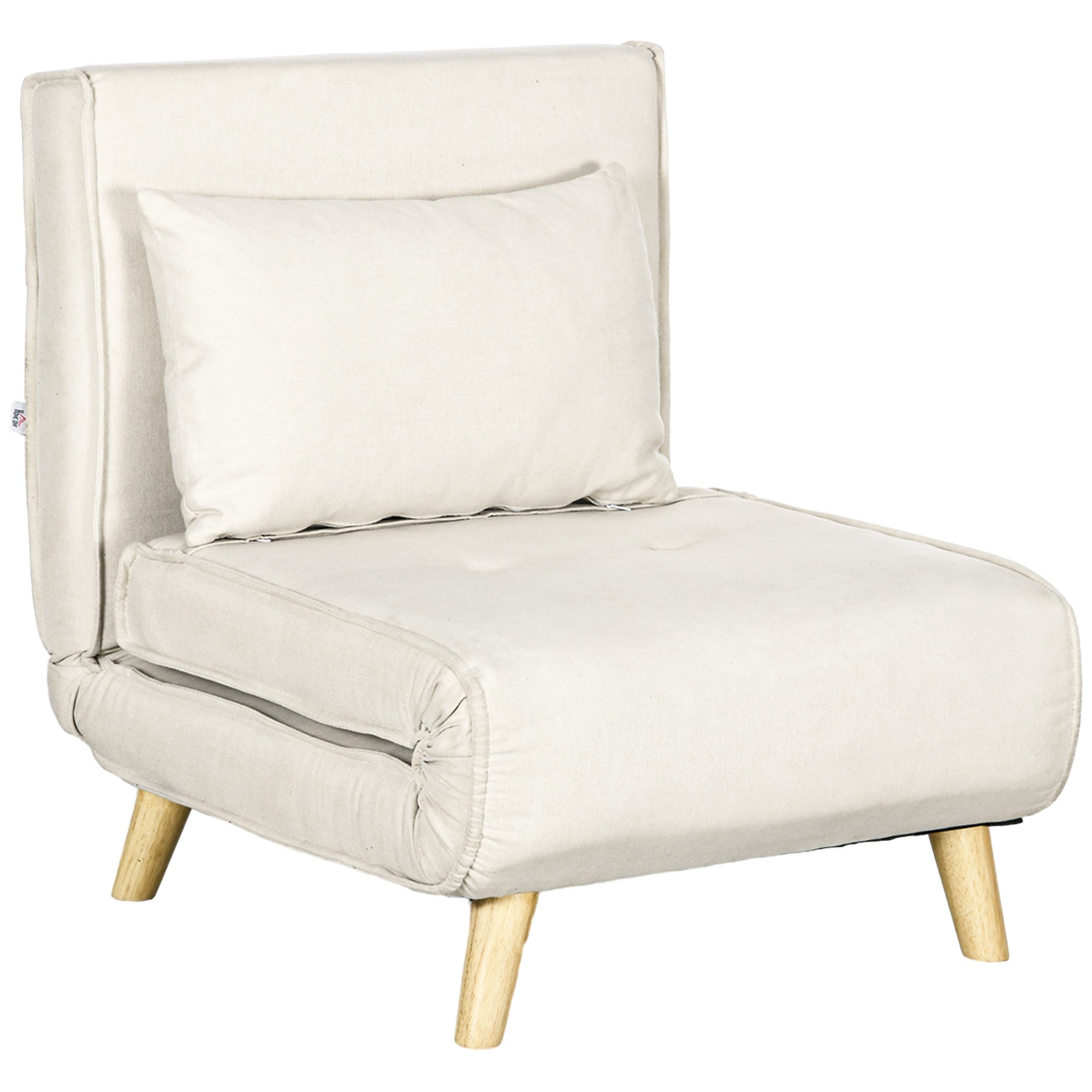Fauteuil chauffeuse convertible style scandinave avec coussin tissu ...