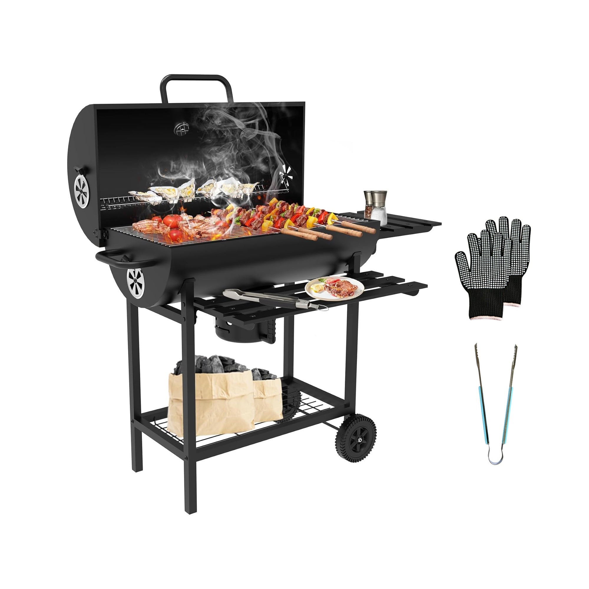 DEWINNER DEWINNER Barbecue Charbon de Bois XXL,Barbecue,avec Grille de ...