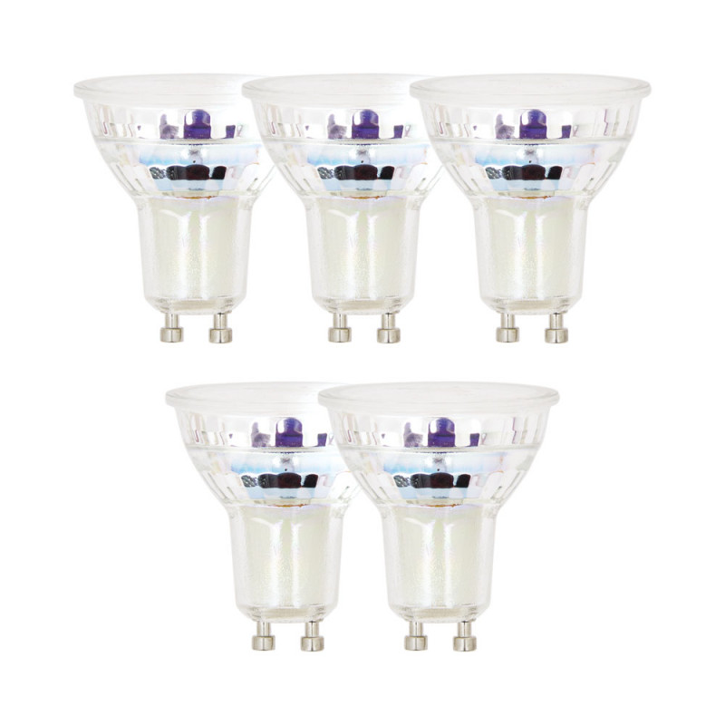 Xanlite - Pack de 5 Spots LED, culot GU10, 4,8W cons. (50W eq.), 345 ...