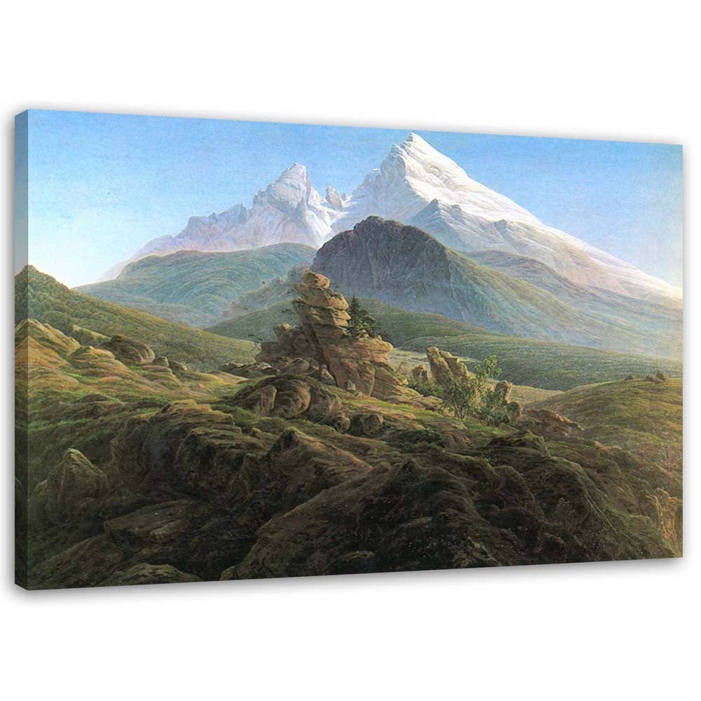 Tableau sur toile REPRODUCTION Le Watzmann - Friedrich 90x60 | Leroy Merlin