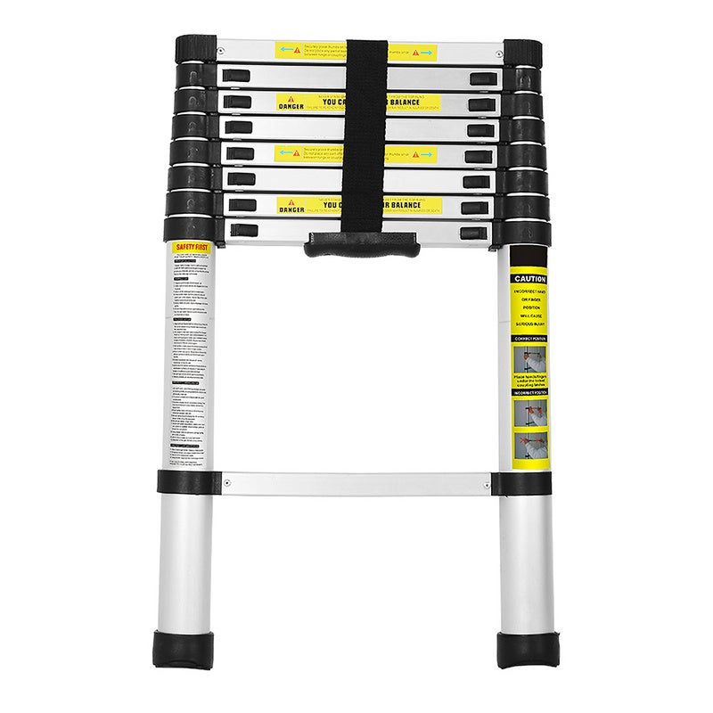 Escalera extensible telescópica hasta 150 kg Escalera de aluminio ...