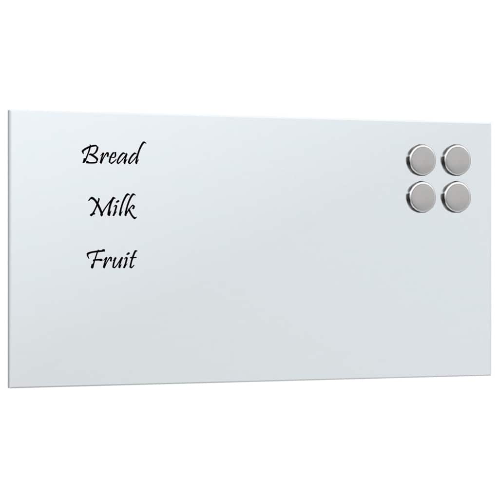 Pizarra magnética de pared vidrio templado blanco 40x20 cm | Leroy Merlin