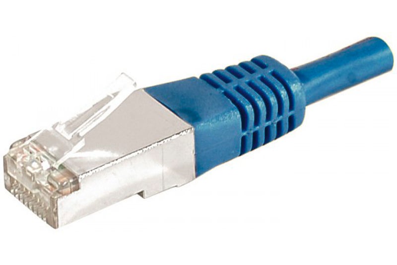 Câble ethernet cat 6a 7.50m blindé bleu CONECTICPLUS | Leroy Merlin