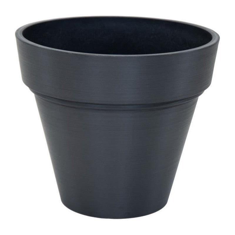 Pot - MEGA COLLECTIONS - Ecostone Planter - Ø 41 cm - H 35 cm - Noir ...