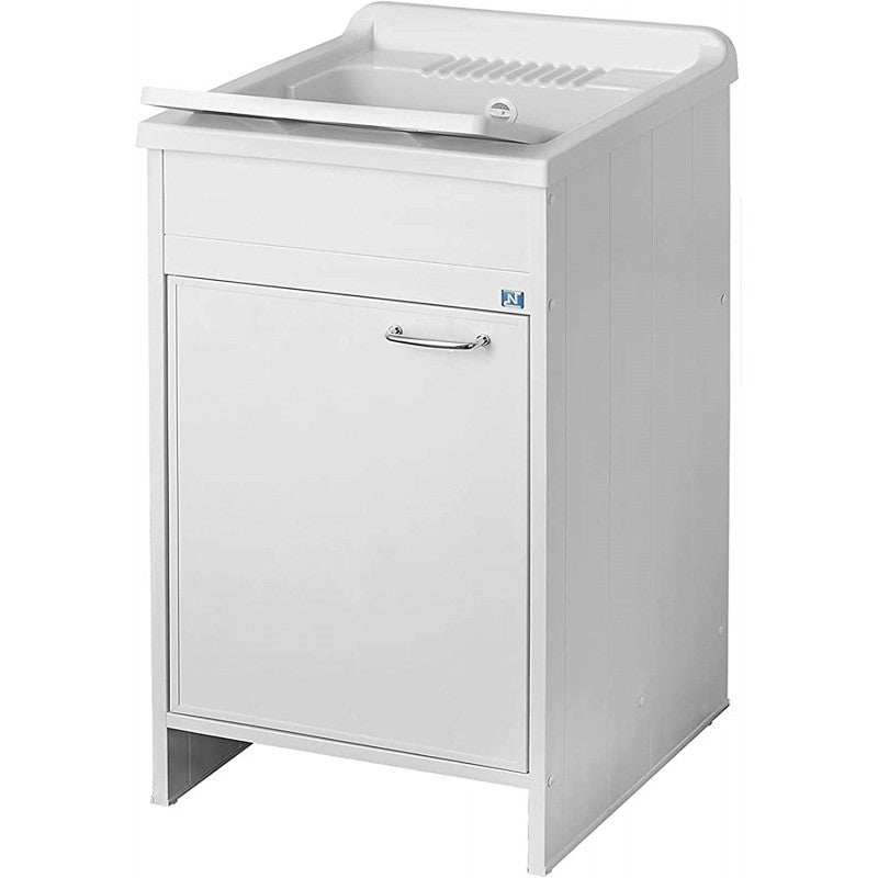 Lavadero de PVC blanco de 45x50 cm con mueble, para interior y exterior ...