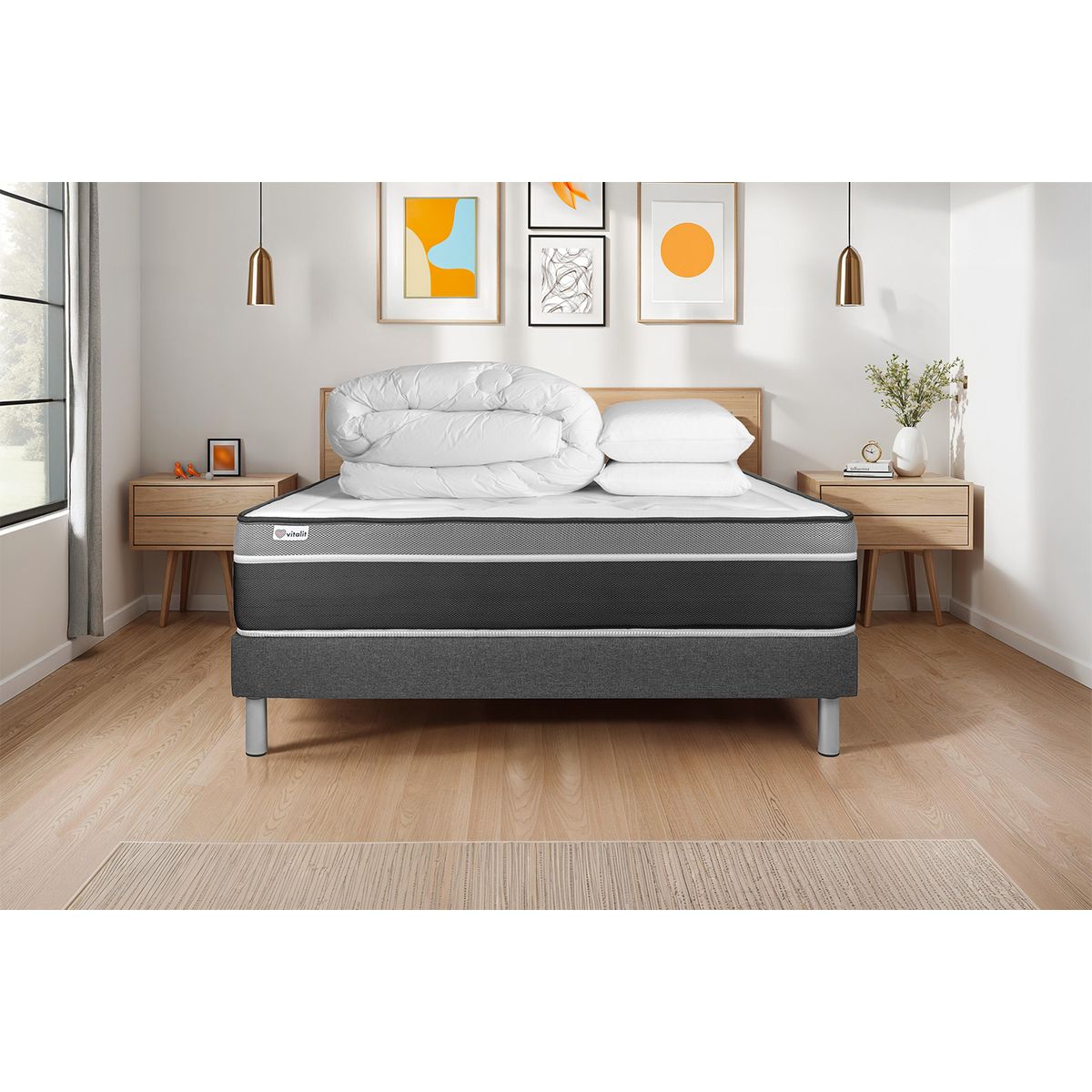 Pack Matelas VITAL CARE - Ressorts ensachés et mémoire de forme - Ep ...