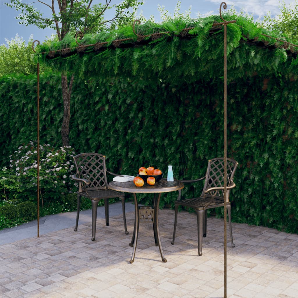 Pérgola de jardín marrón antiguo 4x3x2,5 m hierro vidaXL | Leroy Merlin