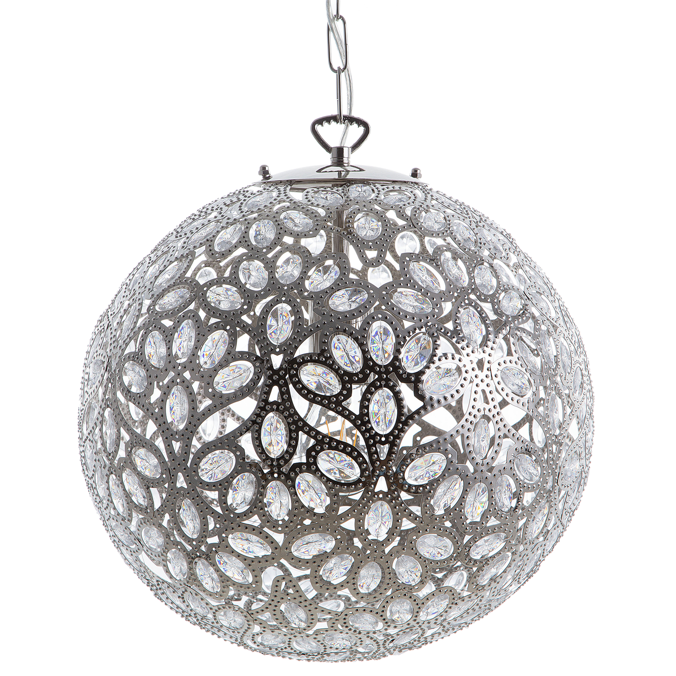 Lampe suspension VOLTA Métal Argenté | Leroy Merlin