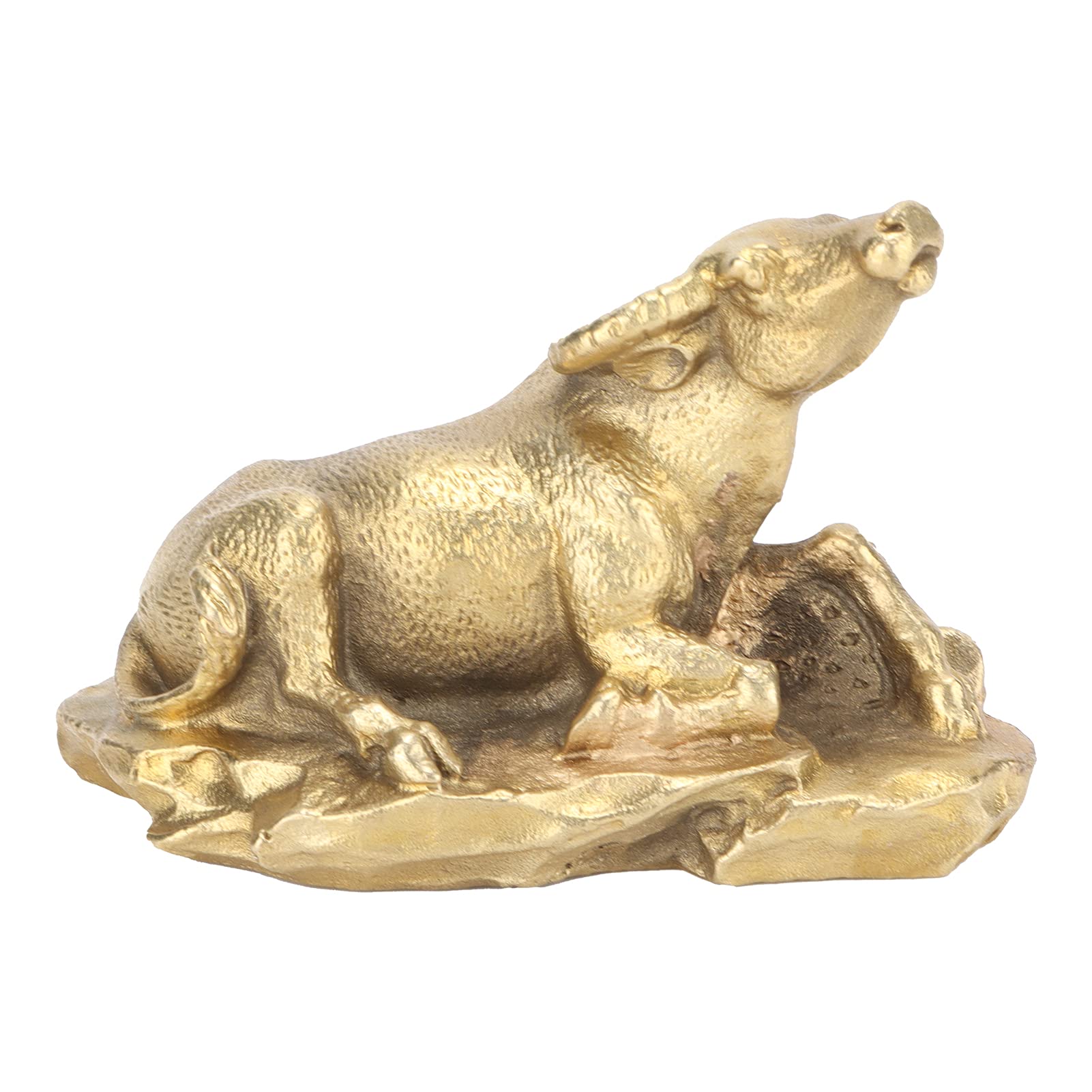 Adorno de toro de latón en posición acostada, estatua de toro de Wall ...