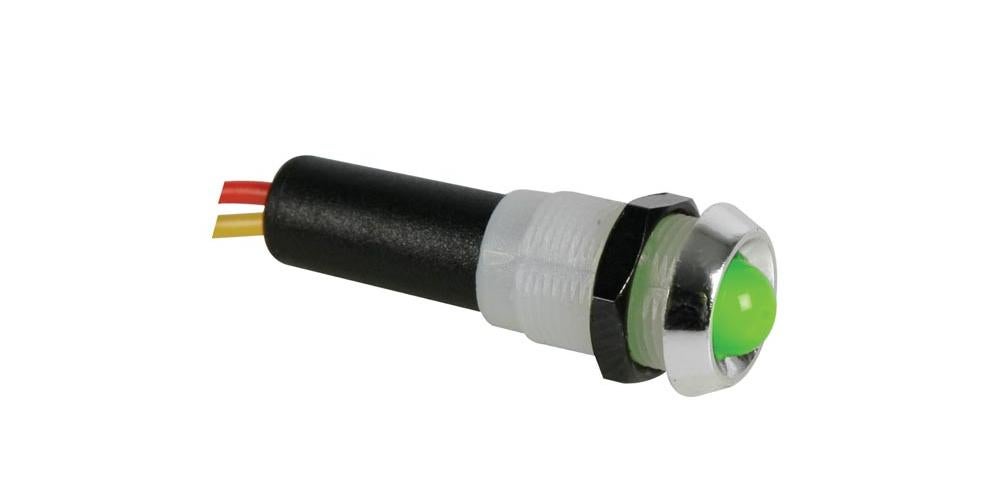 VOYANT LED VERT 24V - BOITIER CHROME | Leroy Merlin