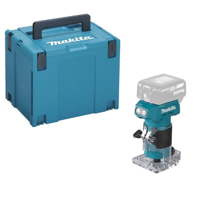 Affleureuse 18V Ø 6mm (Solo) en Makpac - MAKITA DRT52ZJ | Leroy Merlin