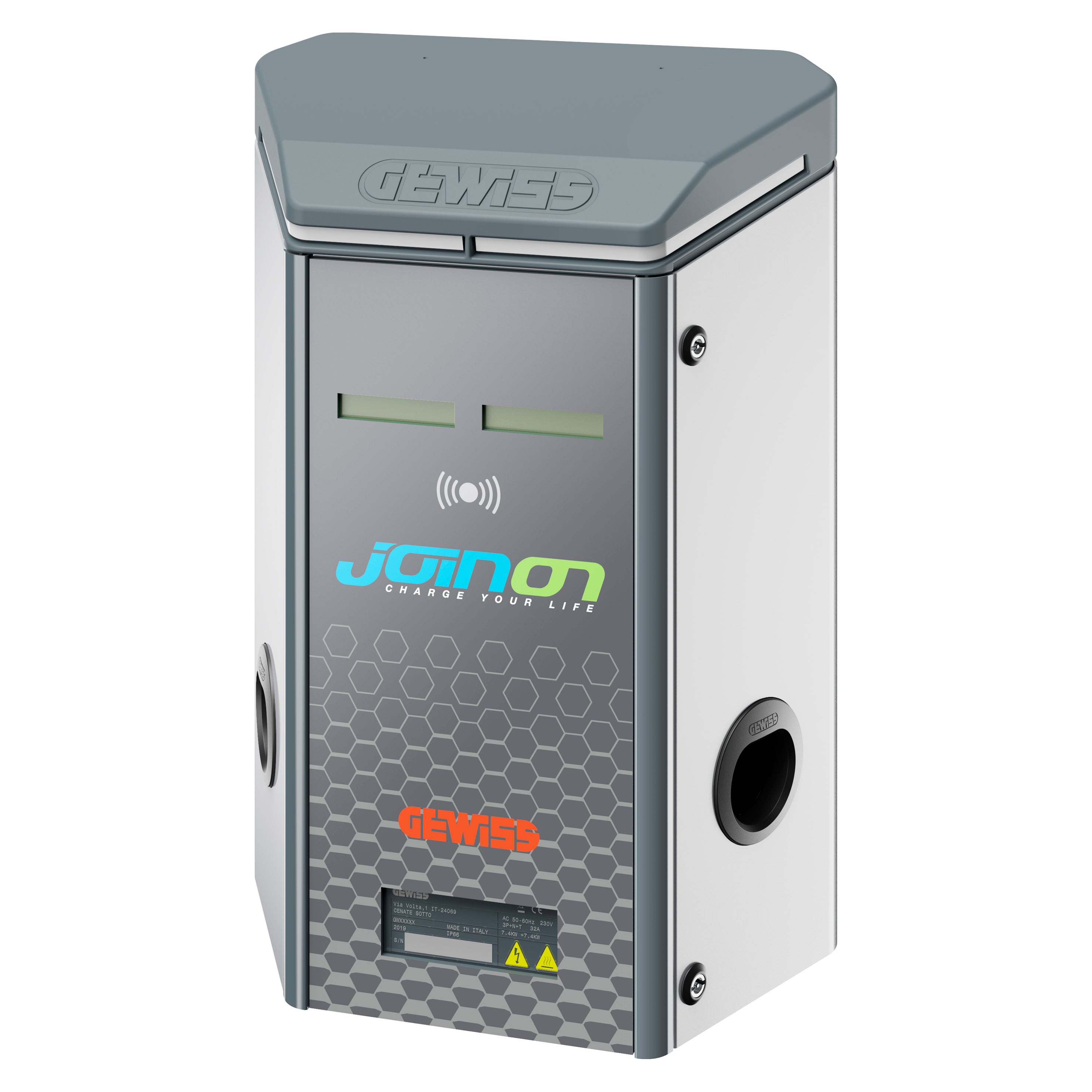 Borne de recharge murale I-ON RFID 1 x 7.4 kW - Type 2S + 1 prise 2P+T ...