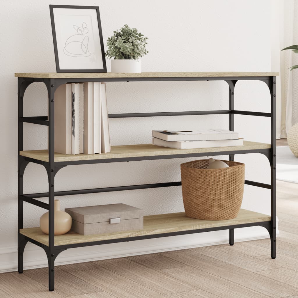 Table console chêne 100x32x75 cm bois d'ingénierie | Leroy Merlin