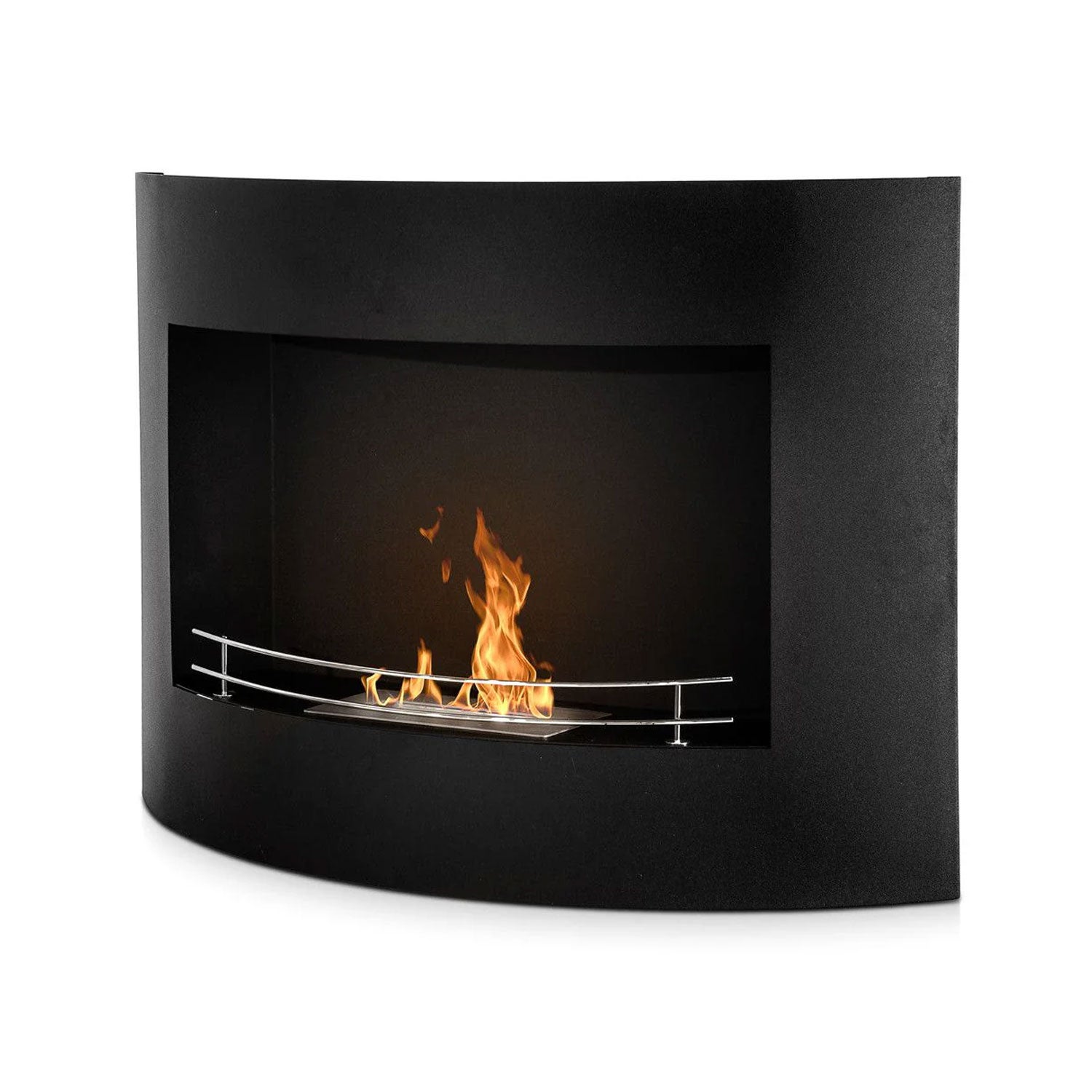 Tokyo - Chimenea de bioetanol pared con borde redondeado 63x15,5xH45 cm ...