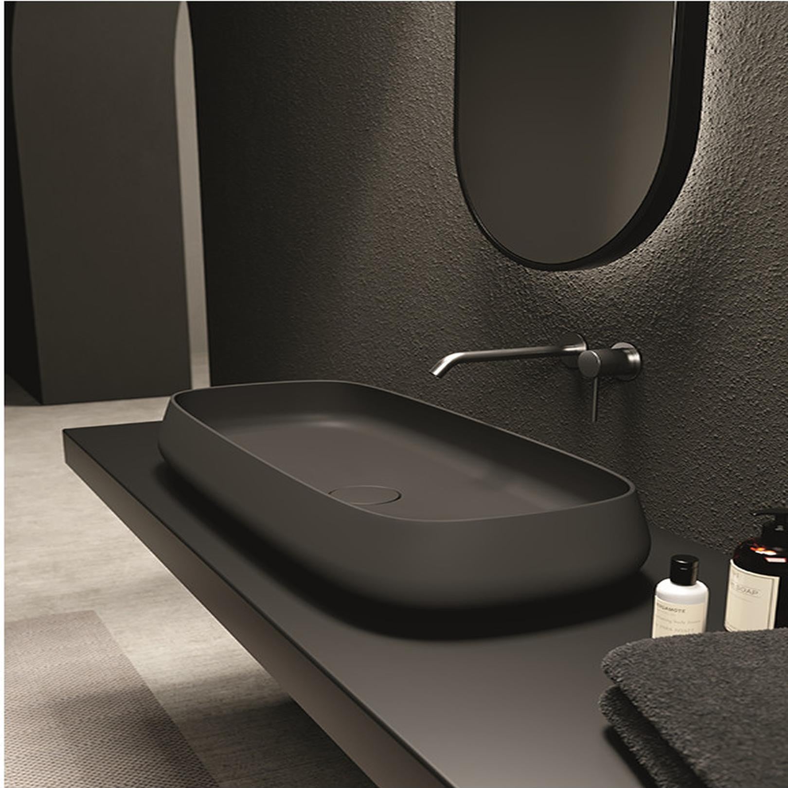 Lavabo, vasque à poser NUR 80X35cm Blanc mat - Gioia Materia | Leroy Merlin