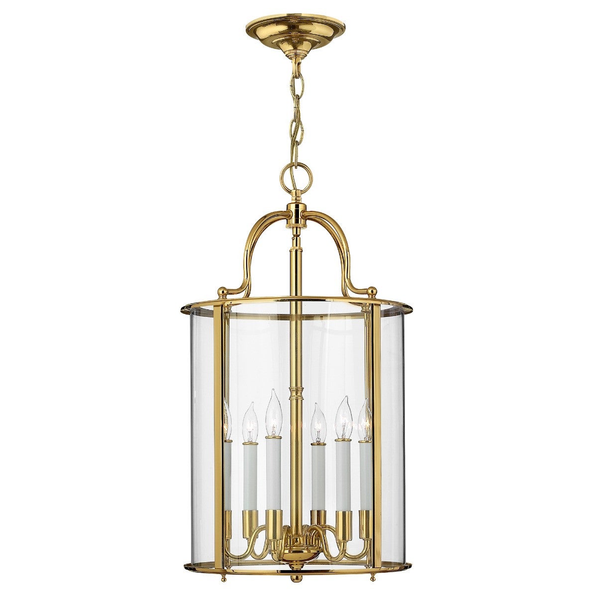 Suspension Gentry, laiton poli et verre, grande | Leroy Merlin