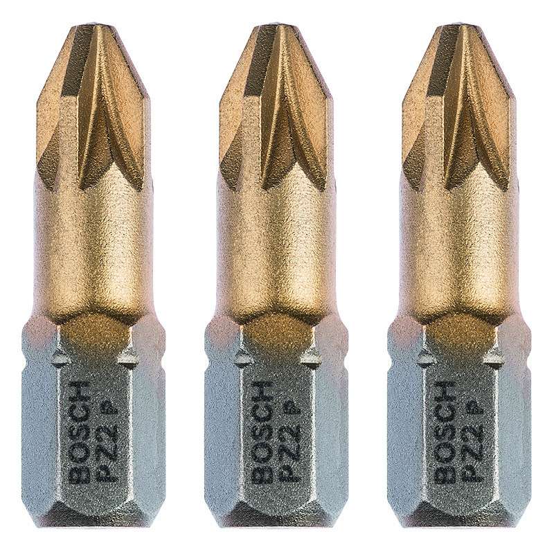 Embouts de vissage BOSCH 2607001593 Max Grip Pozidriv PZ2 3 pièces | Leroy Merlin